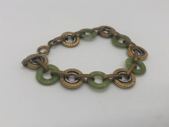 1920s Machine Age Art Deco Loops in Loops Bracelet in… - Gem