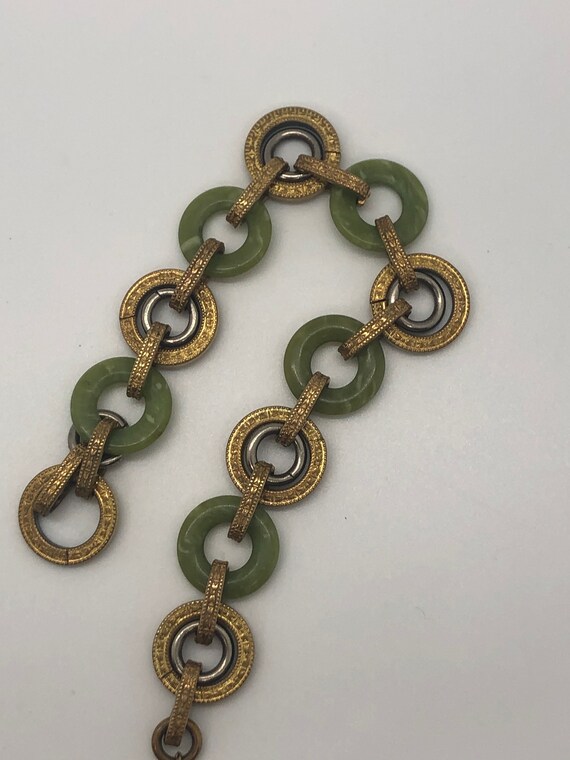 1920s Machine Age Art Deco Loops in Loops Bracelet in… - Gem