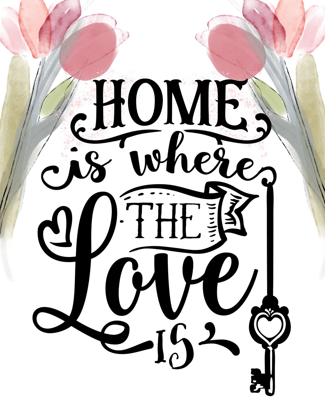 DIGITAL Print-home Is Quote Printable Home Wall Art - Etsy