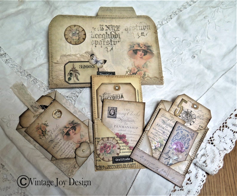 Shabby Chic File Folder and Tag Digital Download - Etsy