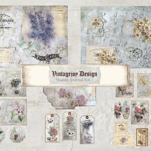 Vintage Style Digital Junk Journal Kit - Etsy