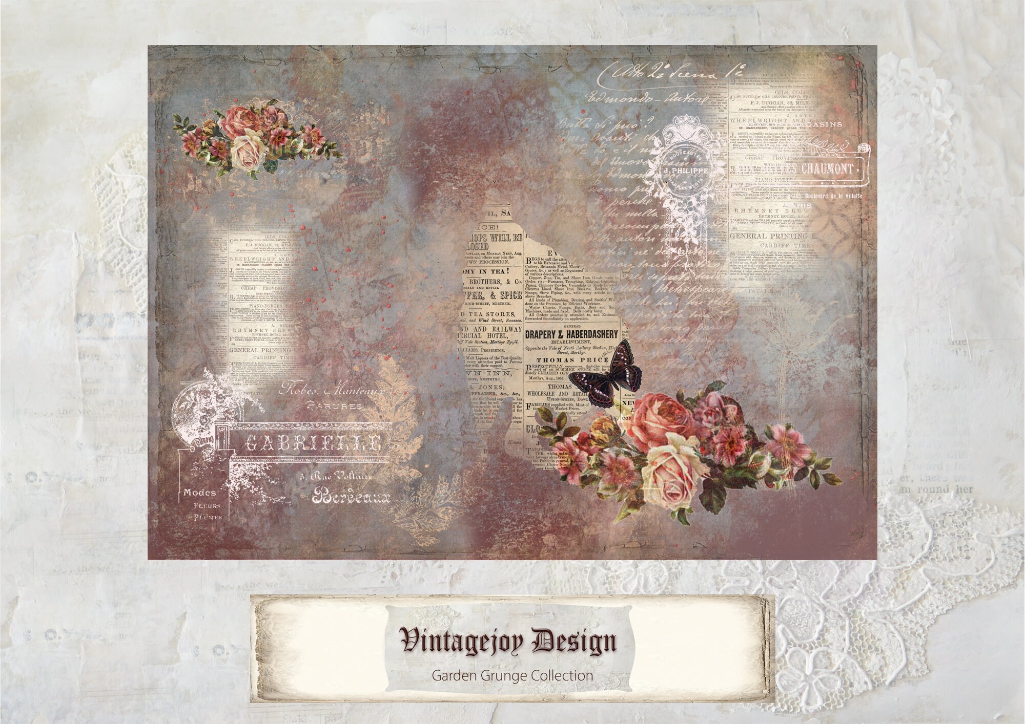 Vintage Style Downloadable Journal Paper and Ephemera Collection - Etsy