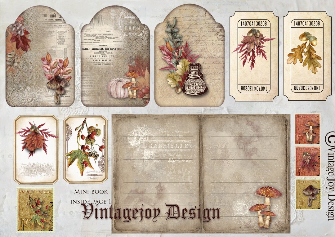 Moody Mushrooms,an Autumn Journal Collection - Etsy