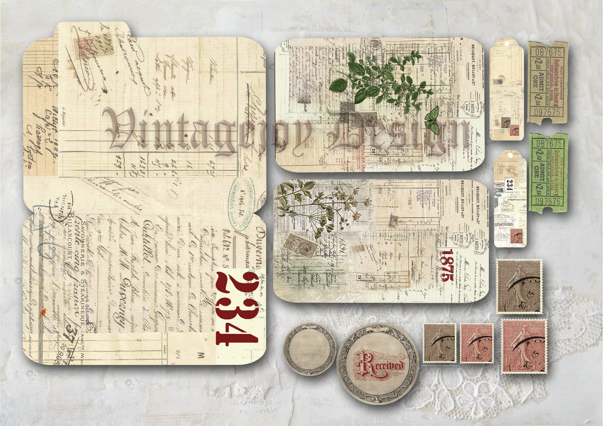 Creative Collage Digital Kit - Etsy