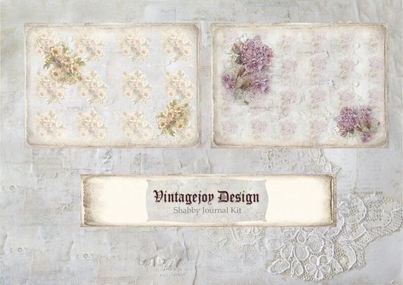 Vintage Style Digital Junk Journal Kit - Etsy