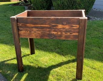 Shou Sugi Ban Wood Planter Box Size Large - Etsy