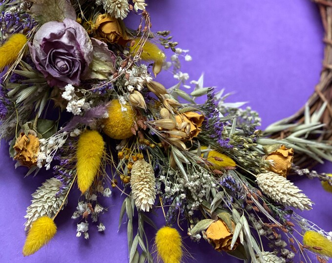 Spring Dry Flower Wreath/mother's Day Gift/new Home - Etsy