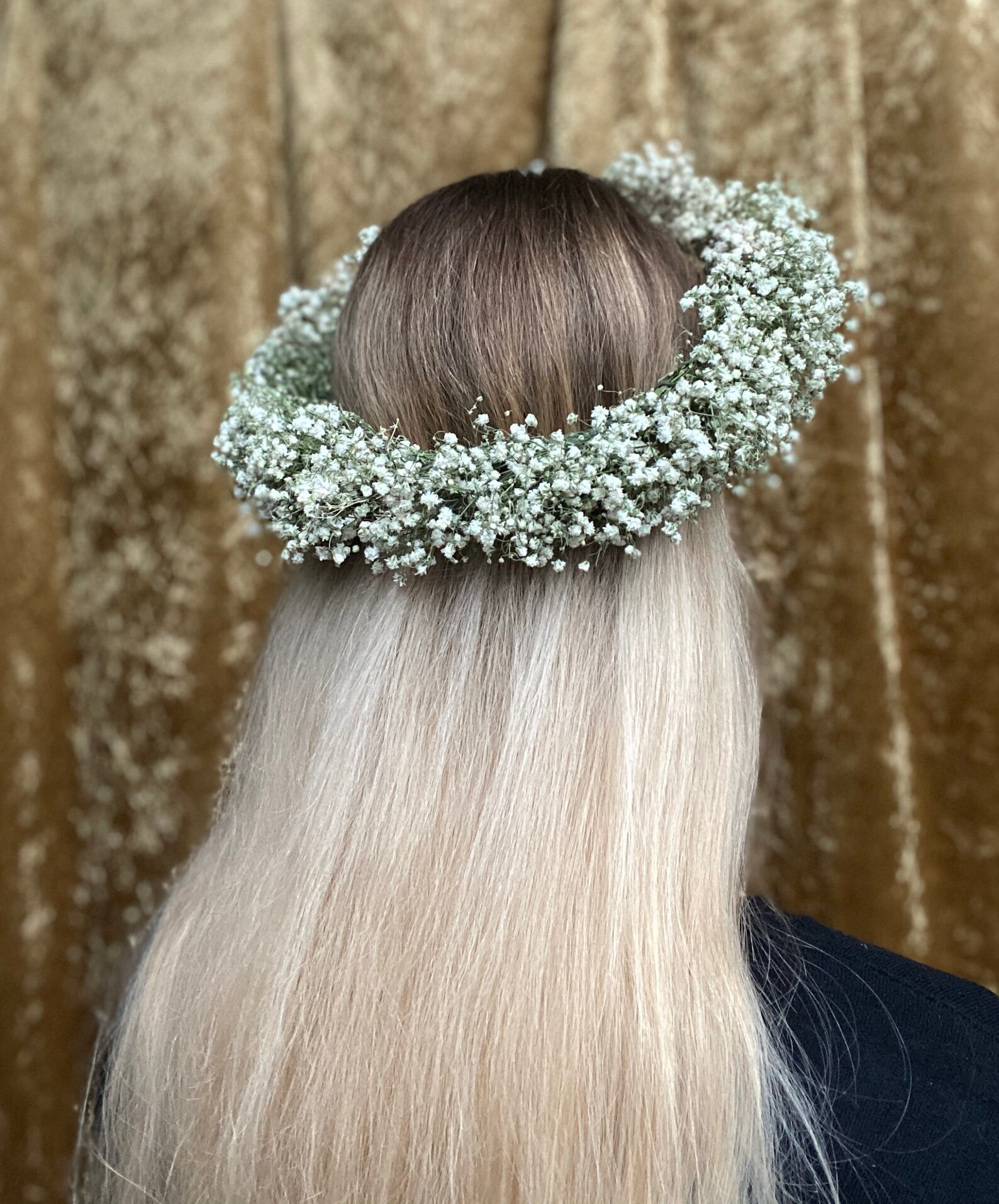 Baby's Breath Flower Crown Dried Flower Circlet Boho - Etsy