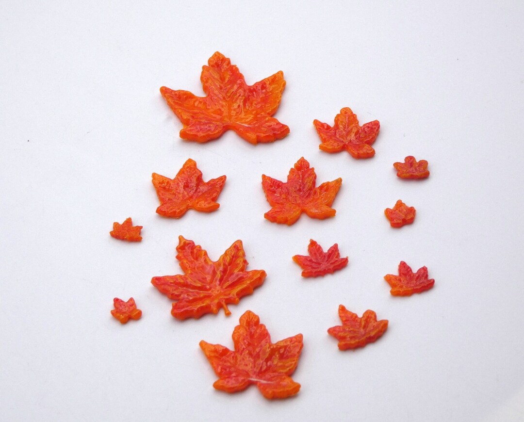 96 COE - Freeze and Fuse Maple Leaves. Set of 13, Various Sizes ...