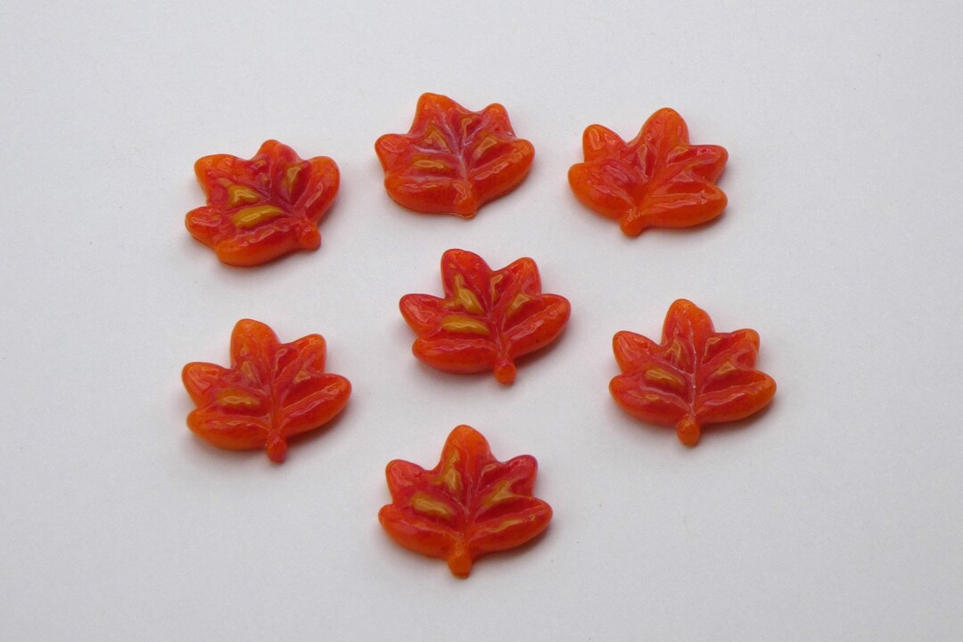 96 COE Freeze and Fuse Maple Leaves Set of 7, Same Size. Enhance Your ...