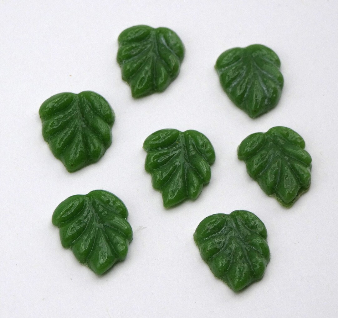 96 COE - Freeze and Fuse Small Leaves! Set of 7! Fern Green! Enhance ...