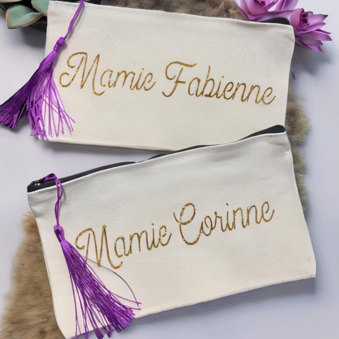 Personalized Pencil Case in Natural Color, Size 20 Cm X 11 Cm ...