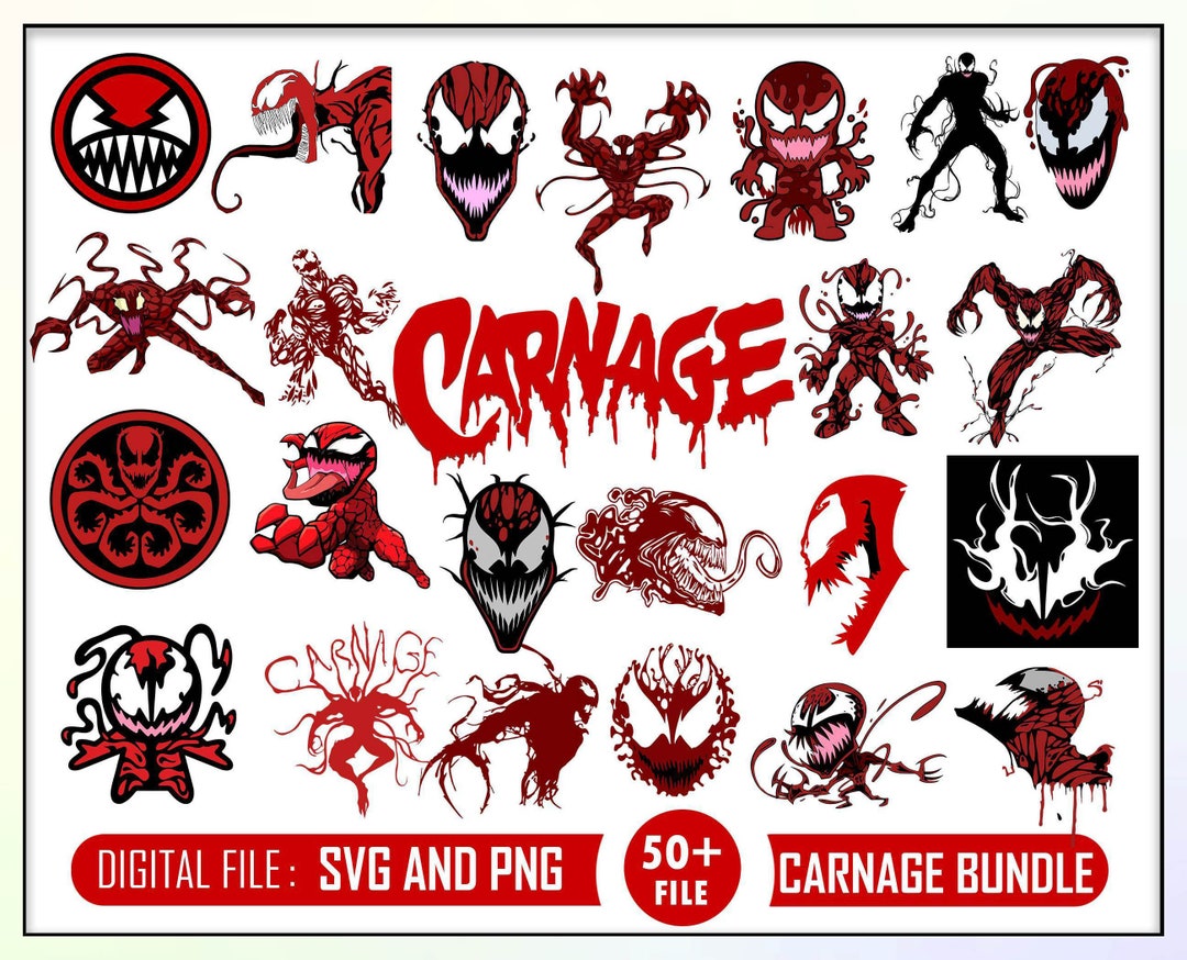 New Carnage Svg Carnage Head Cricut Symbiote Svg Cut Files - Etsy