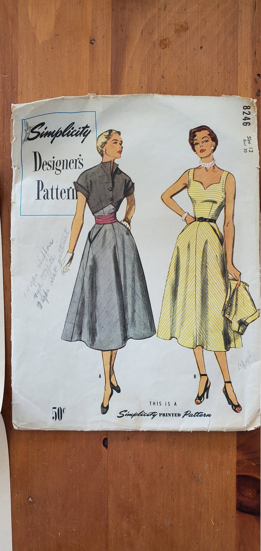 Vintage Simplicity Sewing Pattern - Etsy