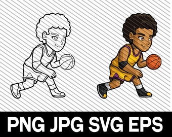 Basketball Player SVG DXF Cut File Basketball Clipart | Etsy