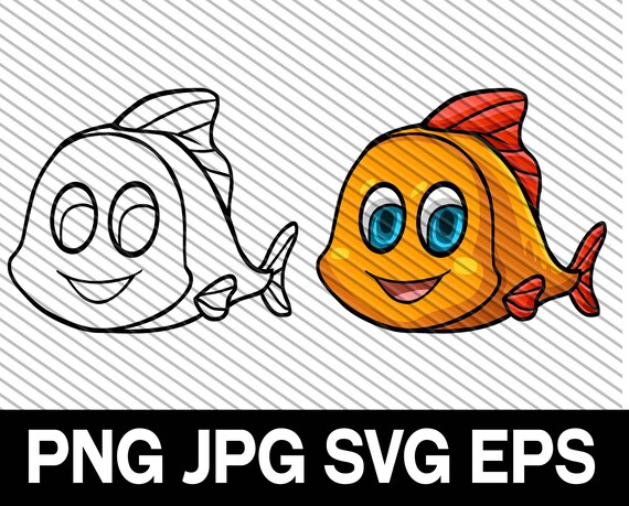 Art & Collectibles Digital fish cut file fish dxf goldfish dxf fish ...