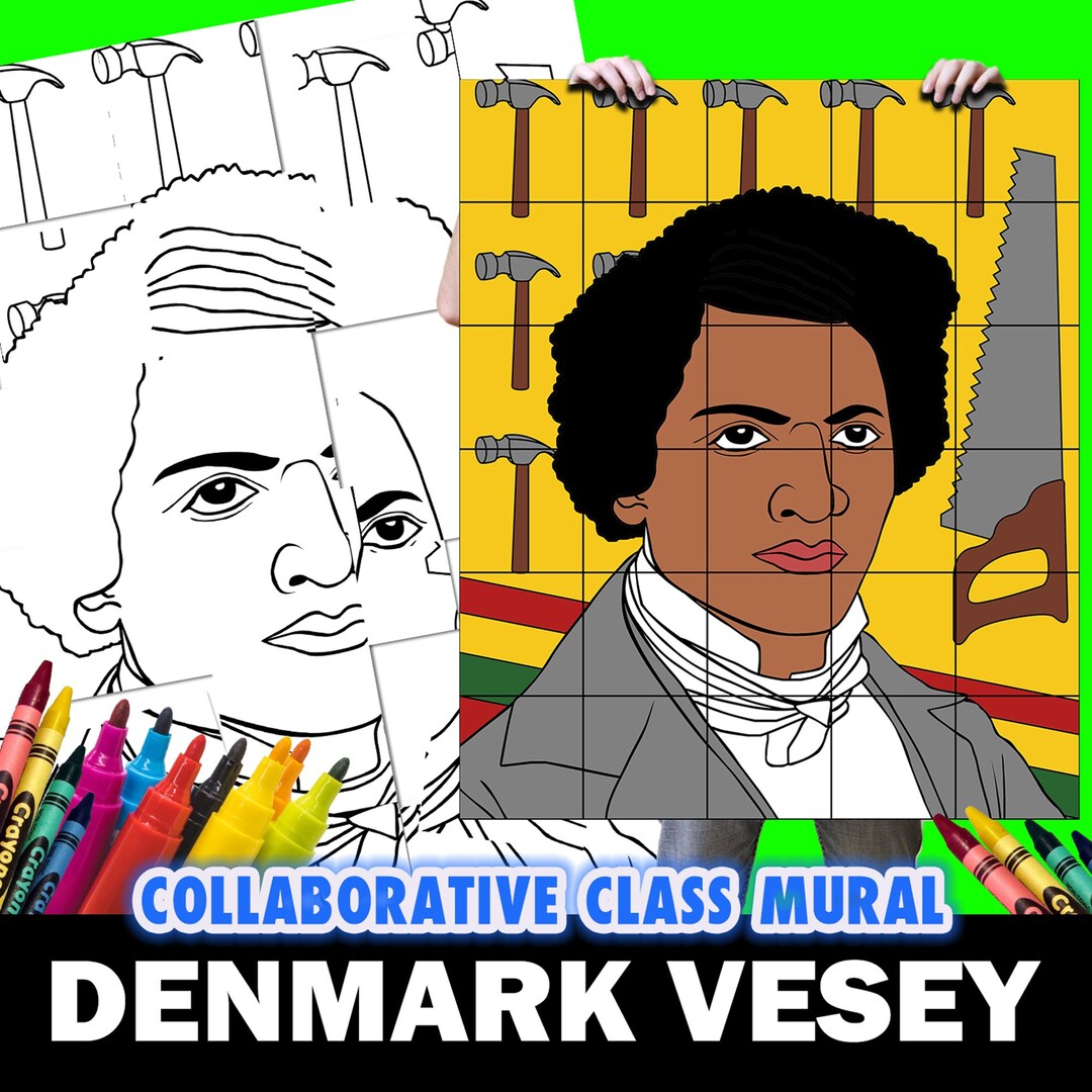 Denmark Vesey Black History Month Mural, Educational Resource, Group ...