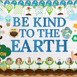 Earth Day Bulletin Board Kit, April Holiday Celebration Bulletin Board ...