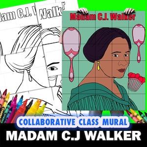 Madam C.J. Walker, Collaborative Mural, Project Resource, Black History ...