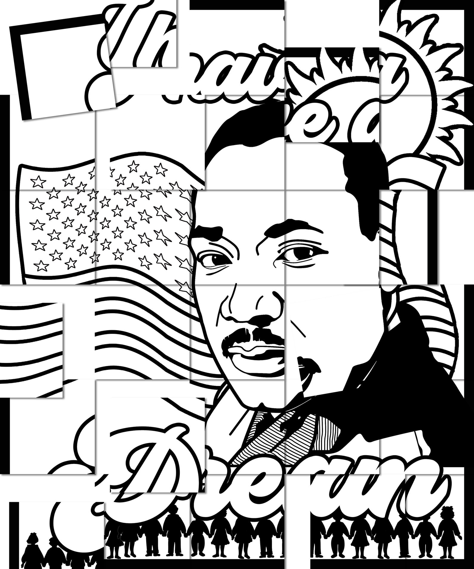 Martin Luther King Jr. Collaborative Group Mural Educational | Etsy