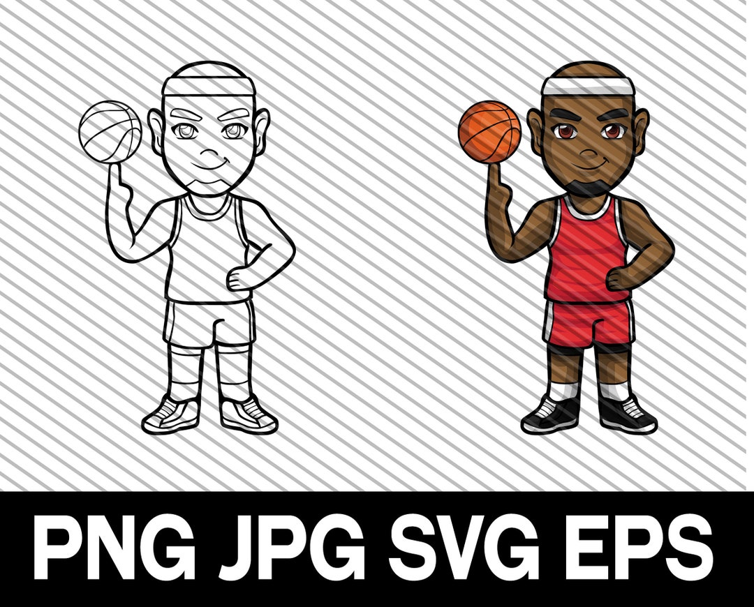 Basketball Player SVG DXF Cut File Basketball Clipart - Etsy