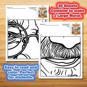 Mahatma Gandhi, Collaborative Group Mural Project Resource, Coloring ...