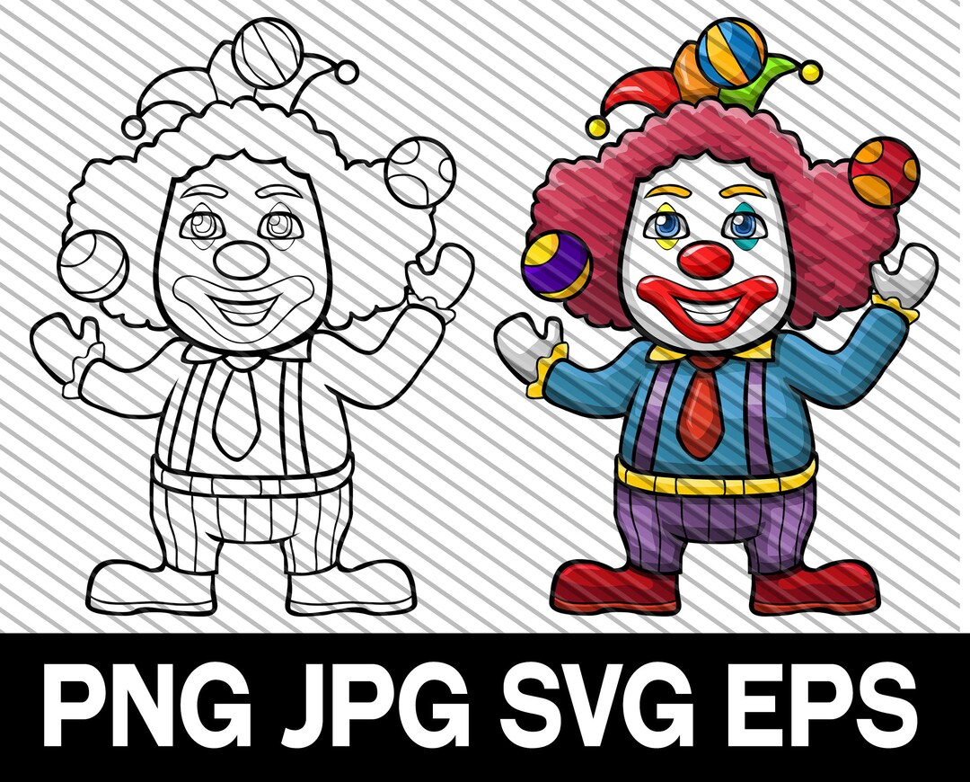 Clown, Carnival, SVG, DXF, Cut File, Carnival Clipart, Circus, Circus ...