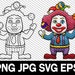 Clown, Carnival, SVG, DXF, Cut File, Carnival Clipart, Circus, Circus ...