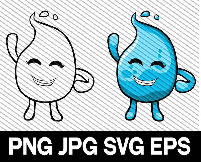 Water, Clip Art, SVG, DXF, Cut File, Water PNG - Etsy UK