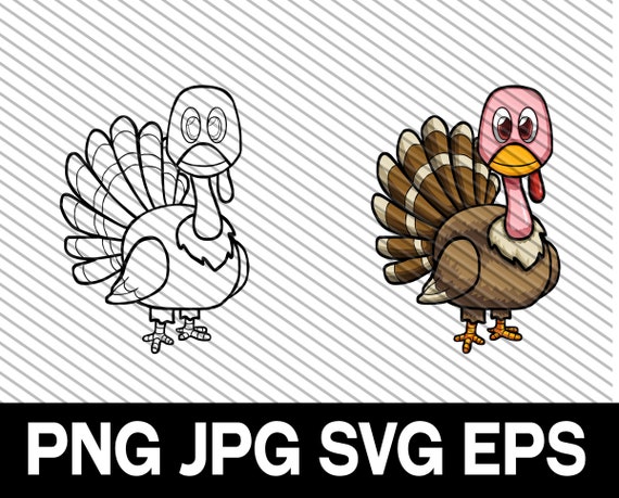 Turkey SVG DXF Cut File Turkey Clipart Turkey Clipart | Etsy