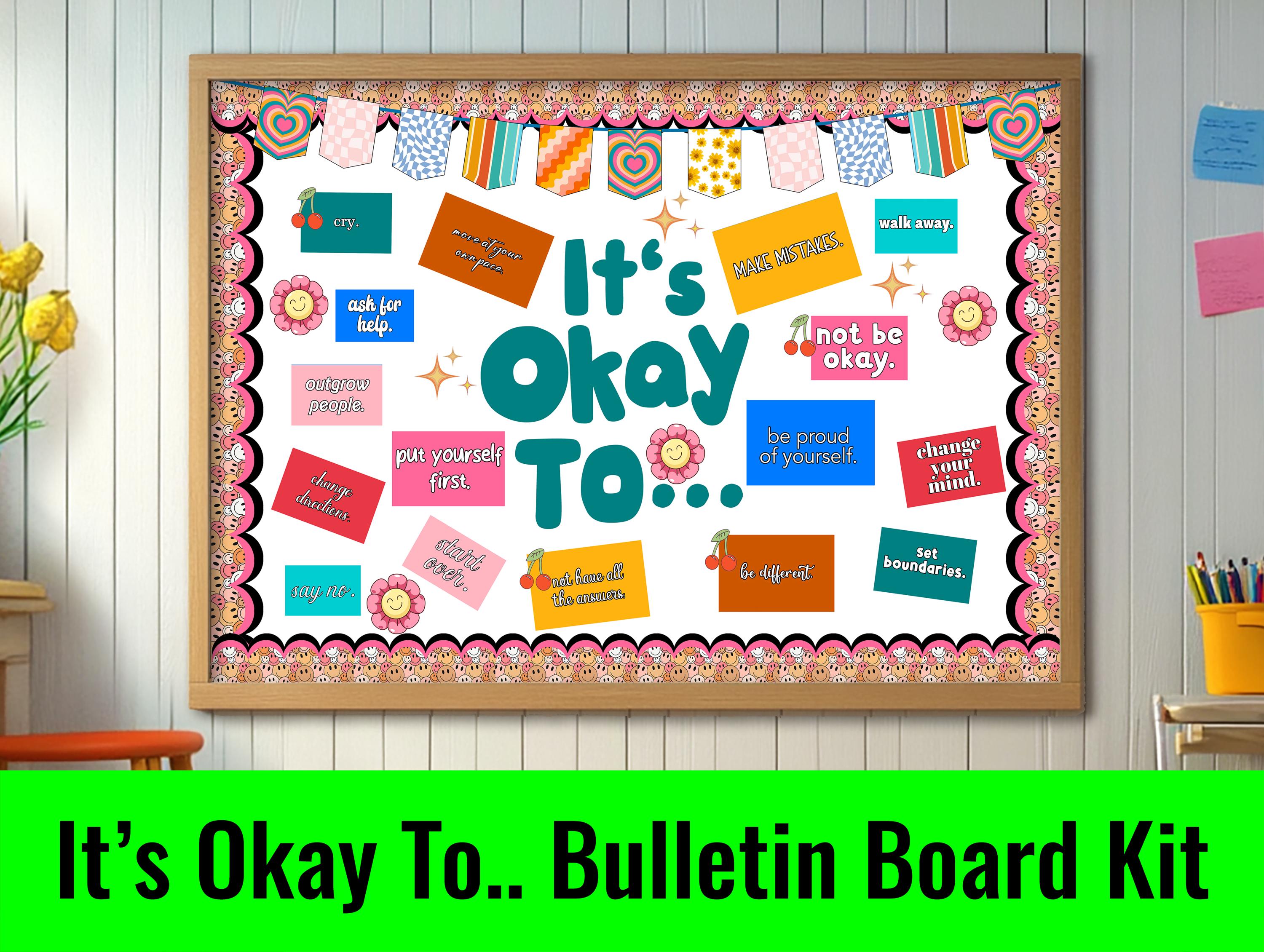 Inspirational Classroom Bulletin Board Kit: It's Okay To... (digital ...