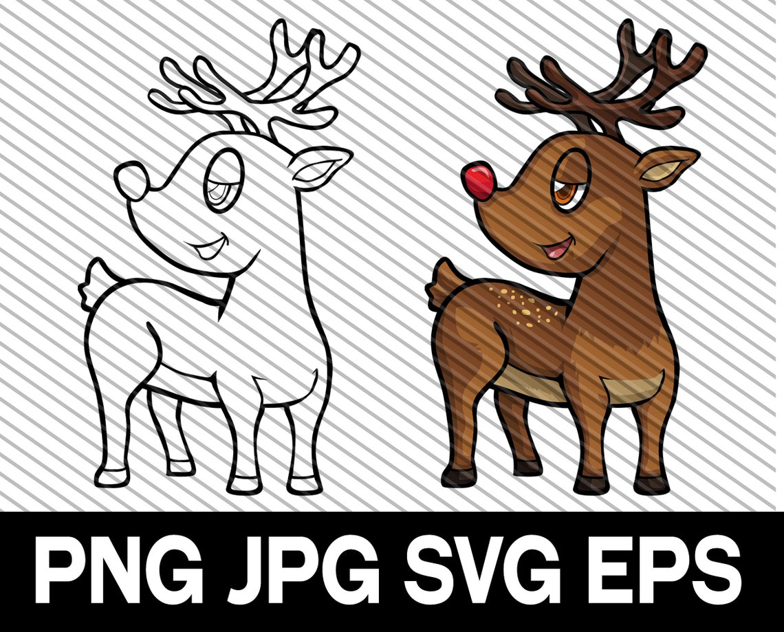 Reindeer PNG, Christmas, SVG, DXF, Cut File, Reindeer Clipart - Etsy
