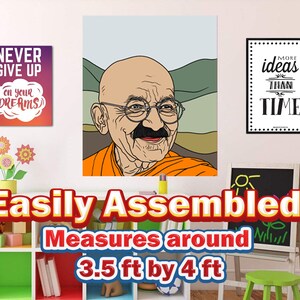 Mahatma Gandhi, Collaborative Group Mural Project Resource, Coloring ...