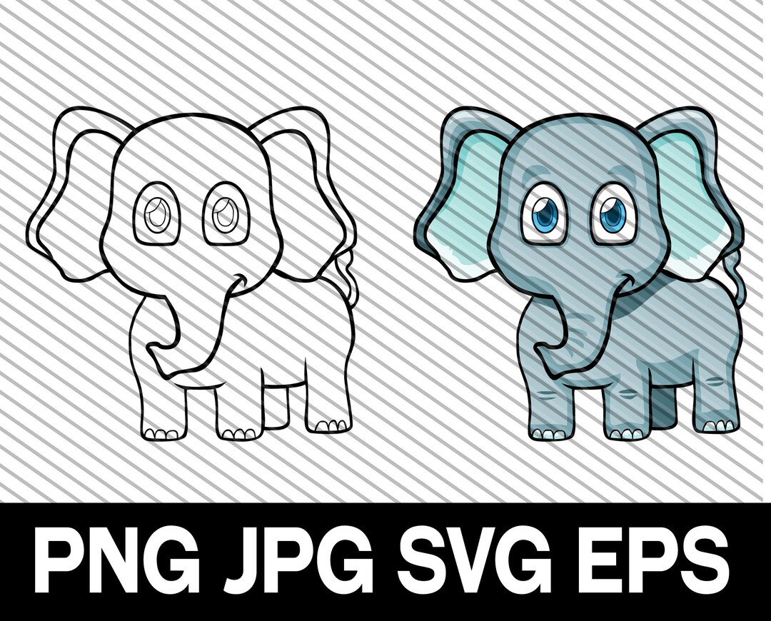 Elephant, SVG, DXF, Cut File, Elephant Clipart, Elephant Clipart PNG ...