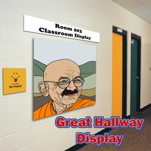 Mahatma Gandhi, Collaborative Group Mural Project Resource, Coloring ...