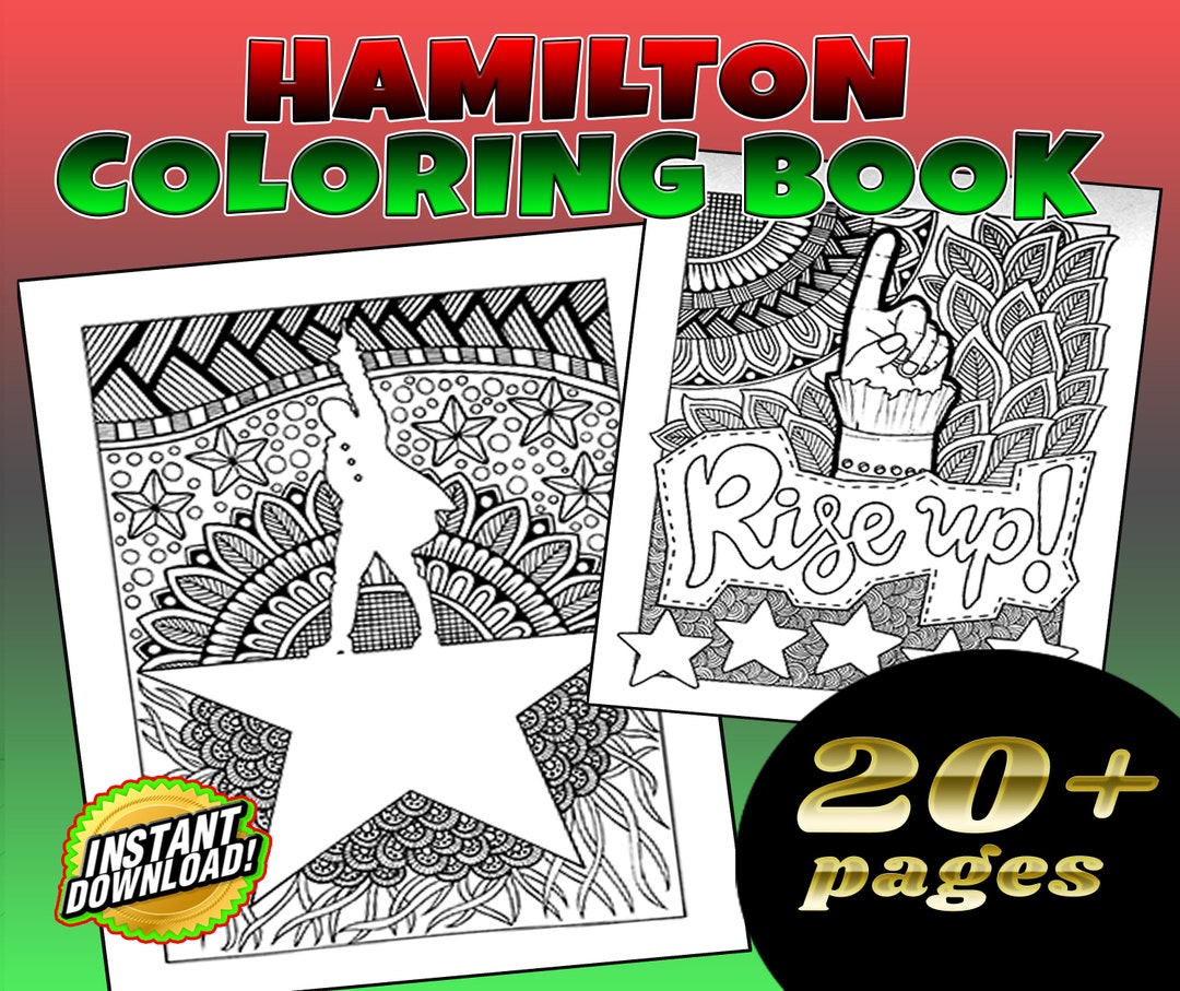 Hamilton Musical Coloring Book, Digital Download, Printable - Etsy