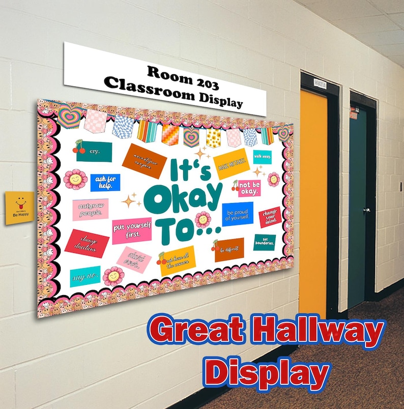 Inspirational Classroom Bulletin Board Kit: It's Okay To... (digital ...
