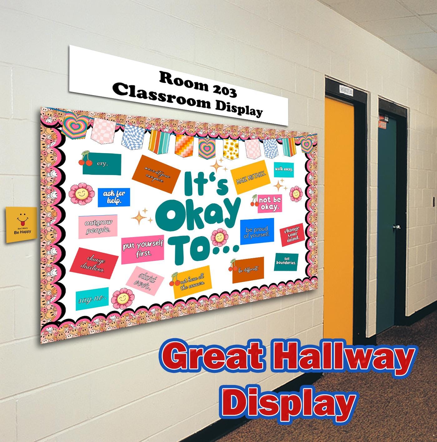Inspirational Classroom Bulletin Board Kit: It's Okay To... (digital ...