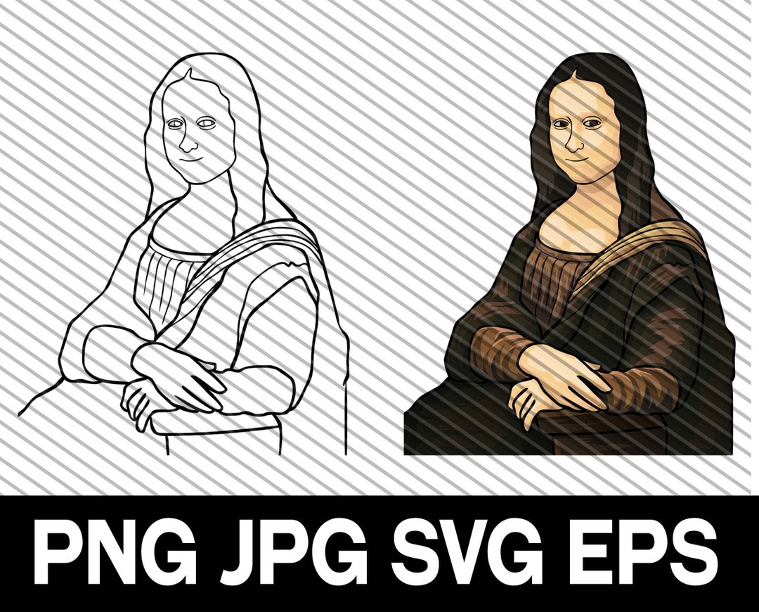 Mona Lisa Clipart, SVG, DXF, PNG, Cut File Art, Digital Download - Etsy