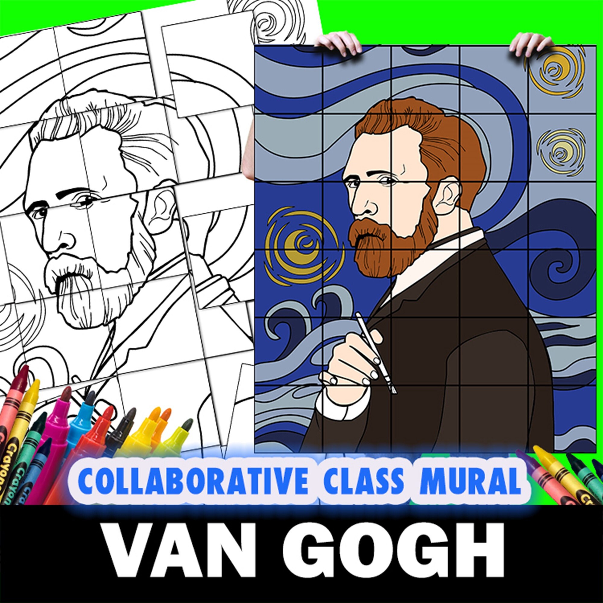 Van Gogh, Collaborative Group Mural, Project Resource, Dutch American ...