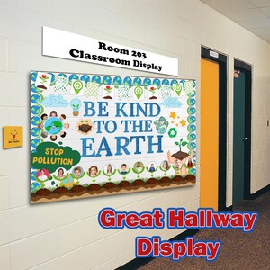 Earth Day Bulletin Board Kit, April Holiday Celebration Bulletin Board ...