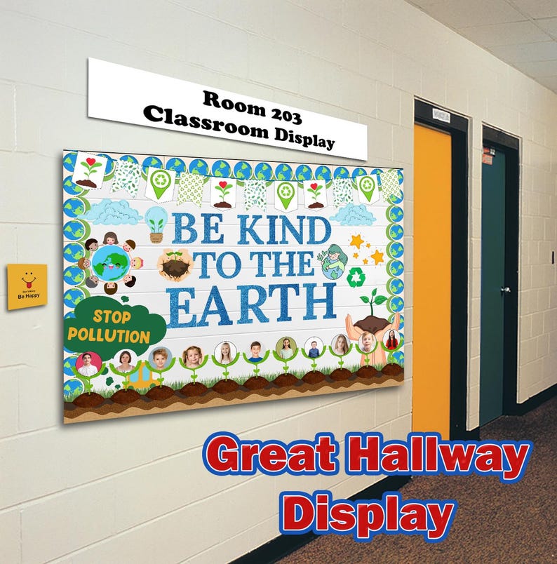 Earth Day Bulletin Board Kit, April Holiday Celebration Bulletin Board ...