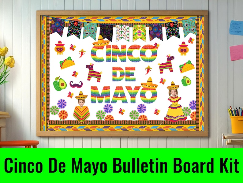 Cinco De Mayo Bulletin Board Kit, May Celebration Bulletin Board Ideas ...