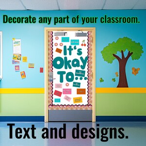 Inspirational Classroom Bulletin Board Kit: It's Okay To... (digital ...