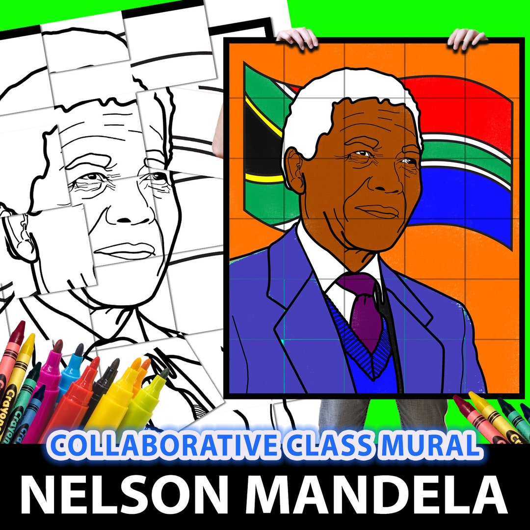 Nelson Mandela, Collaborative Group Mural, Project Resource, Black ...