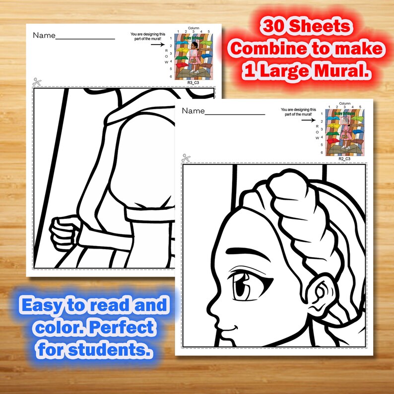 Ruby Bridges, Collaborative Group Mural, Project Resource, Black ...