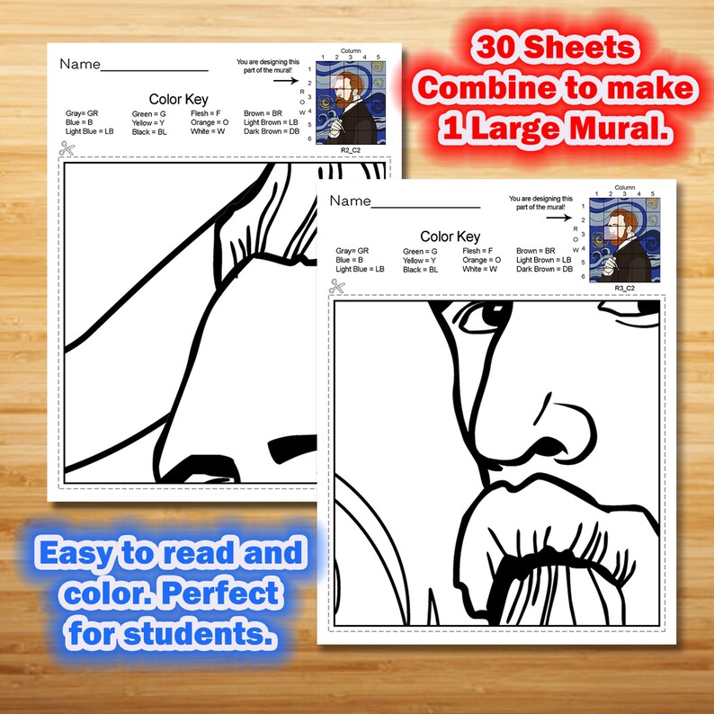 Van Gogh, Collaborative Group Mural, Project Resource, Dutch American ...