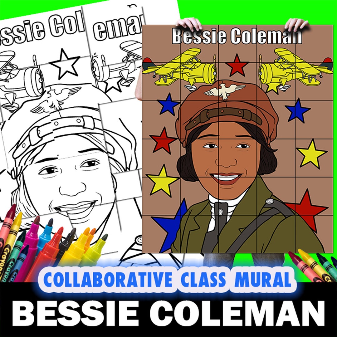 Bessie Coleman Collaborative Mural: Black History Month Project ...