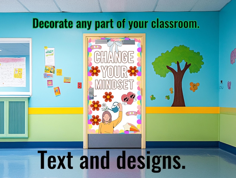 Change Your Mindset Bulletin Board Kit, Inspirational Motivational ...