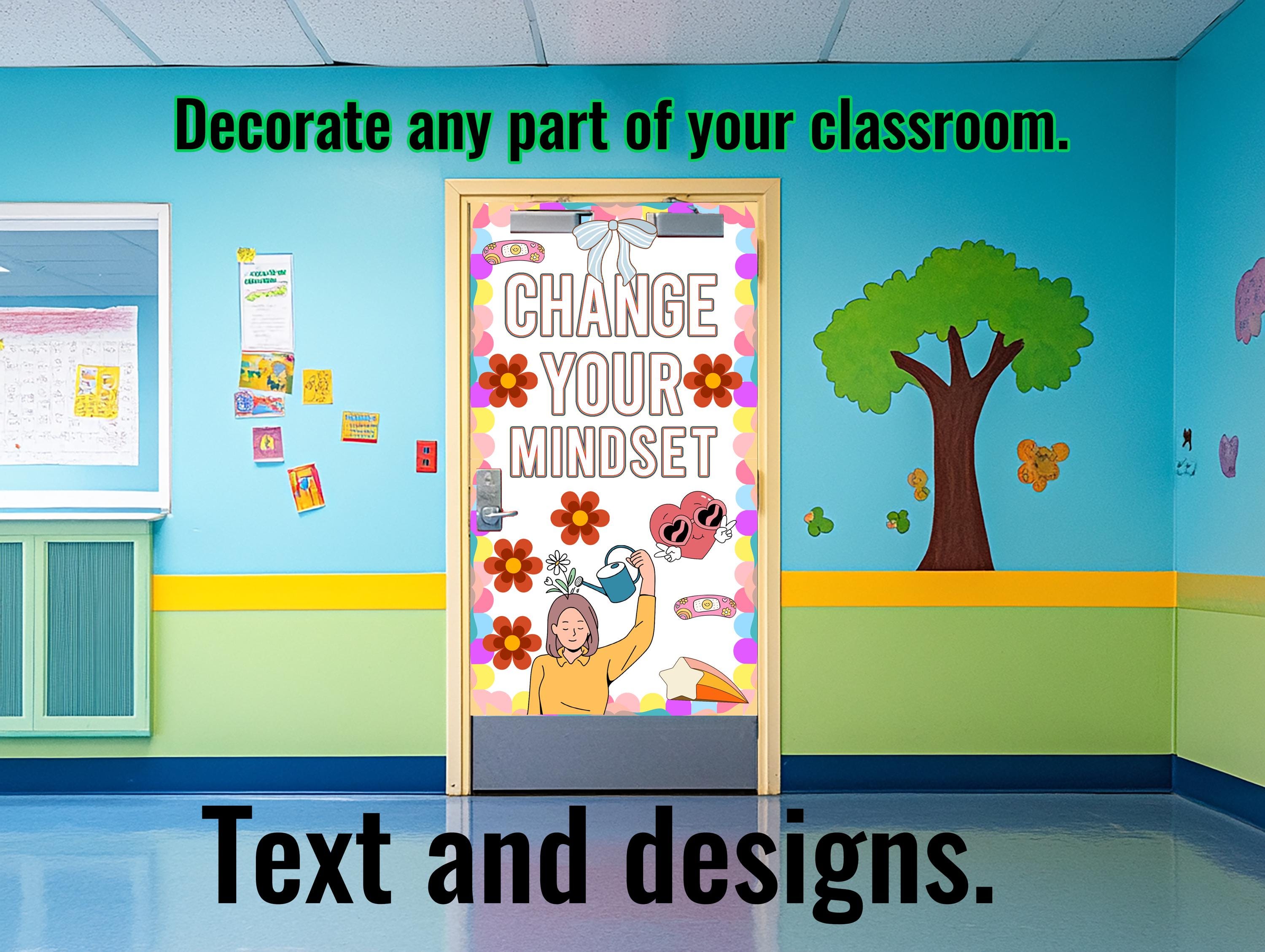 Change Your Mindset Bulletin Board Kit, Inspirational Motivational ...